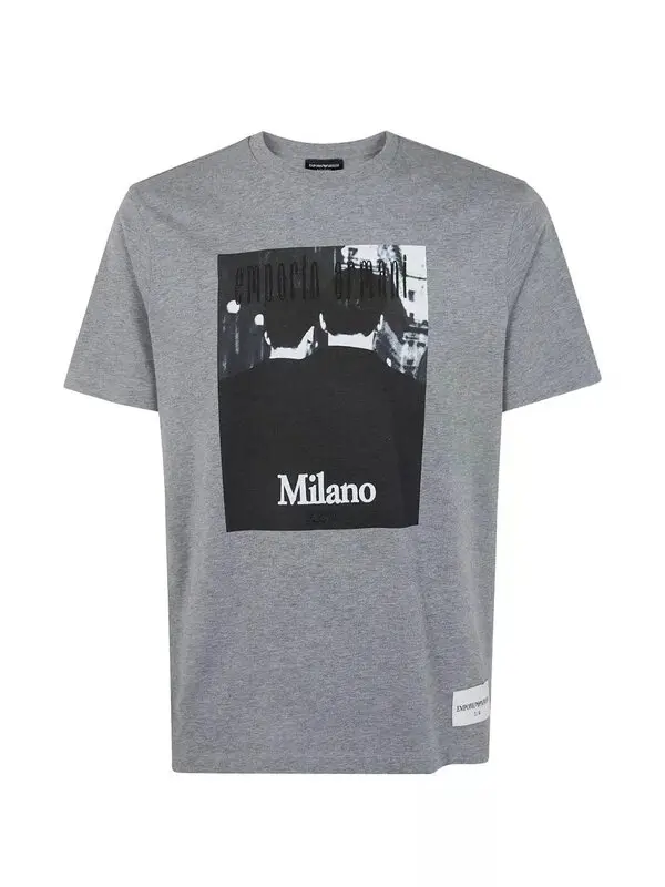 Emporio Armani Icon Photo-print T-shirt - Grey