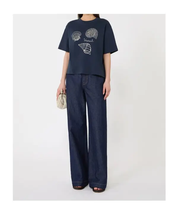 Max Mara Short Sleeve T-shirt With Graphic Detail