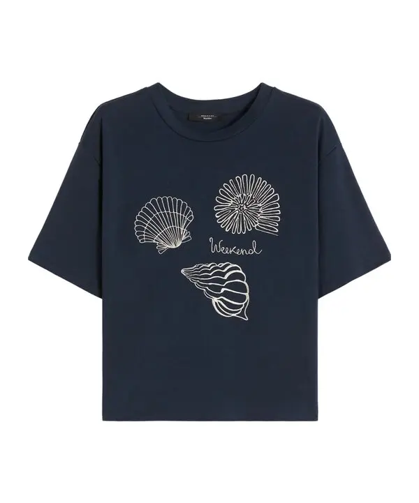 Max Mara Boxy Printed T-shirt - Blue