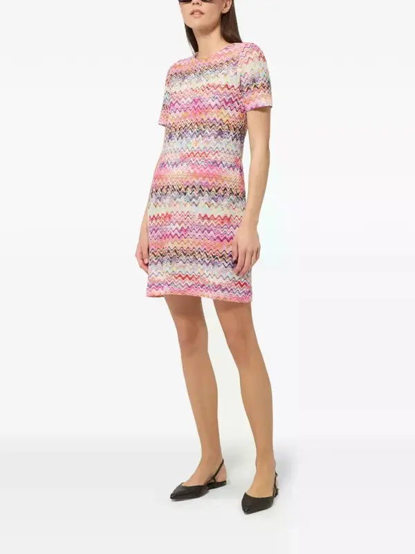 Missoni Zigzag-knit Short-sleeve Dress