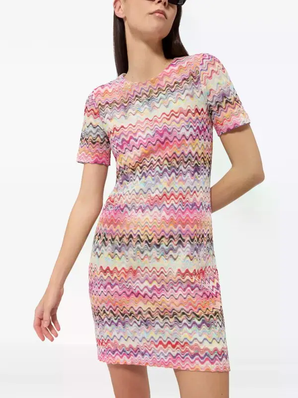 Missoni Zigzag-knit Short-sleeve Dress