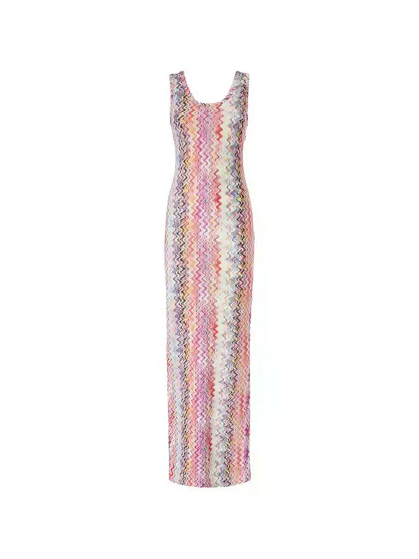 Missoni Zigzag Knit Scoop Neck Dress - Multicolour
