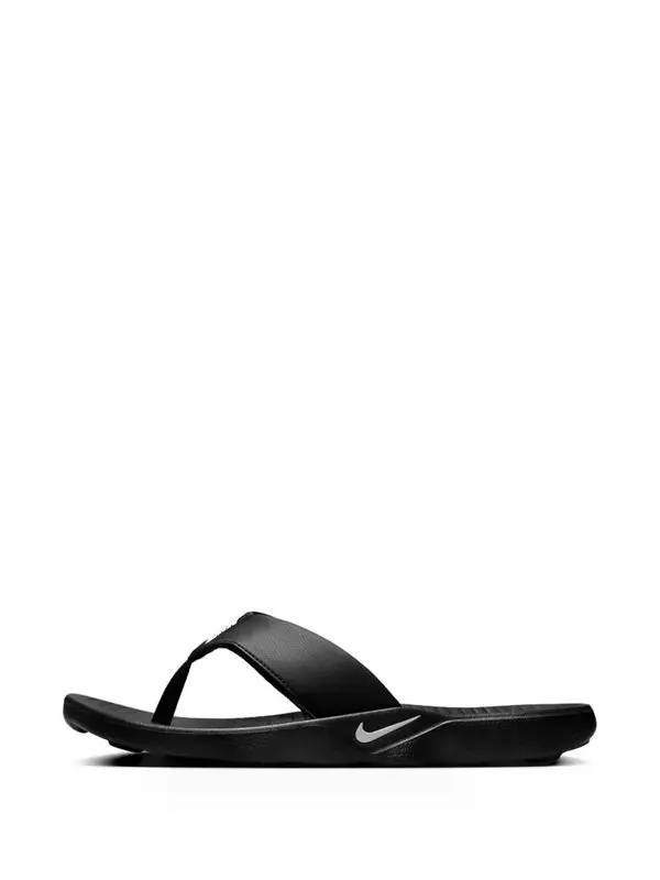 Nike Marina Logo Print Flip Flops - Black