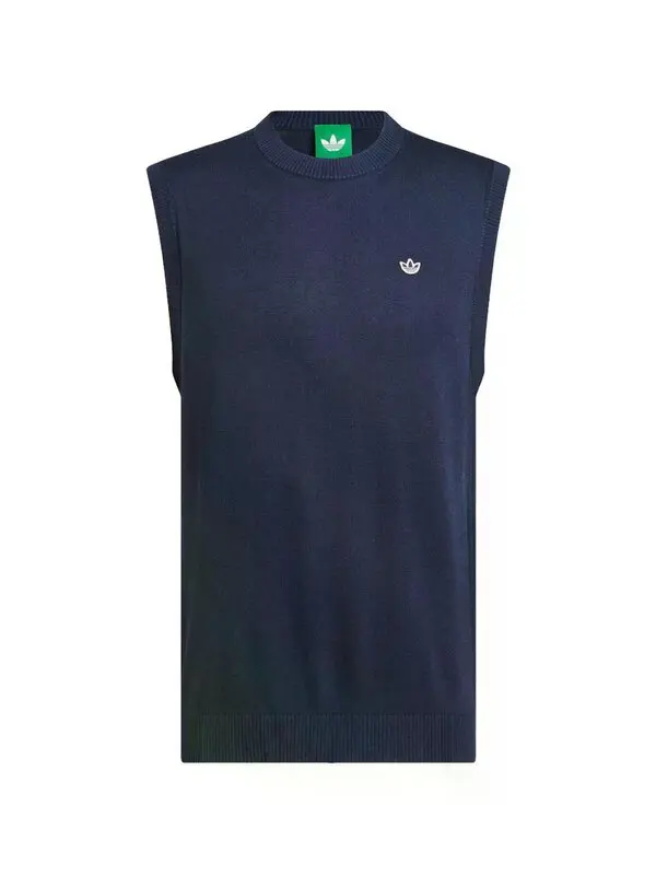 Adidas Embroidered Logo Vest - Blue