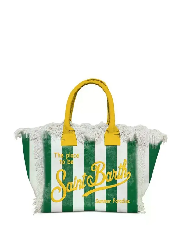 MC2 SAINT BARTH Striped Tote Bag - White
