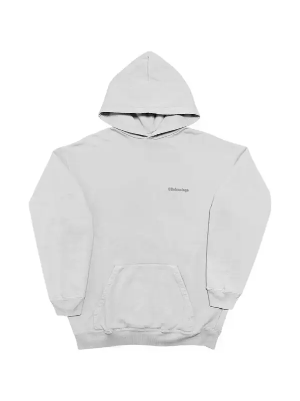 Balenciaga Bb Corp Logo Embroidered Hoodie
