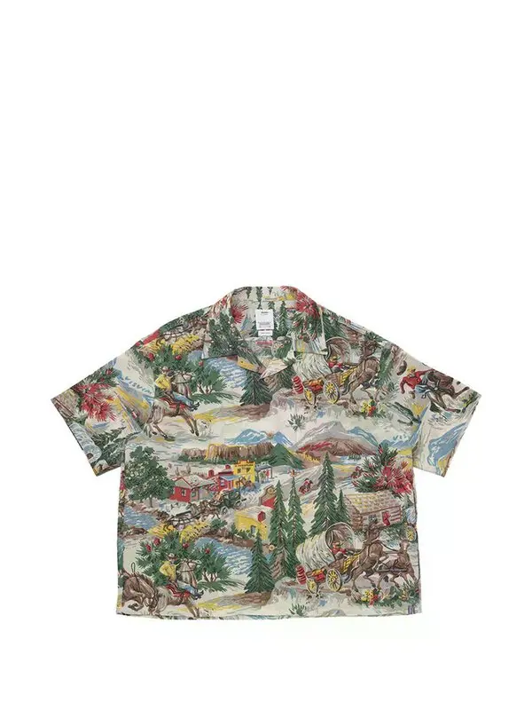 Visvim Crosby Graphic-print Shirt - Blue