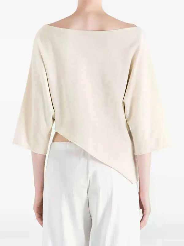 CORTANA Asymmetric Cropped Top