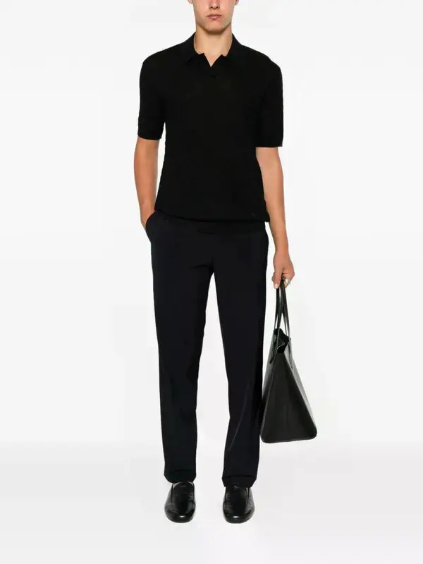 Emporio Armani Geometric-pattern T-shirt - Black