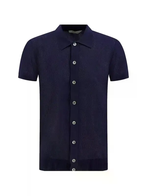 GRAN SASSO Open-knit Short-sleeved Shirt