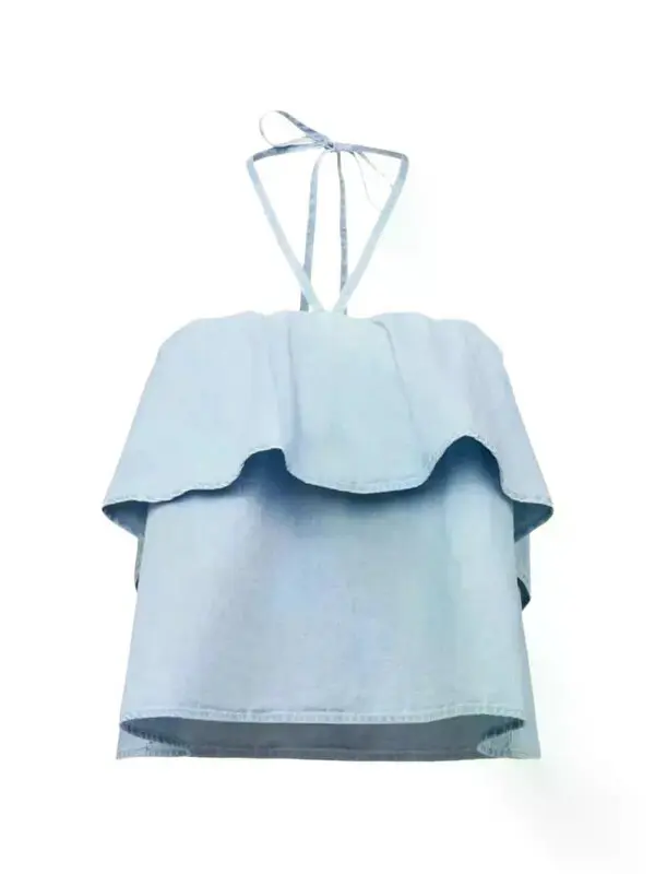 DRYKORN Halterneck Blouse With Ruffled Detailing
