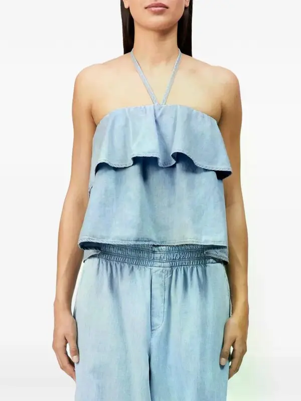 DRYKORN Halterneck Blouse With Ruffled Detailing