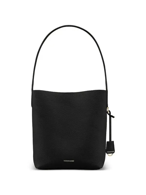 MAISON DE SABRE Grained Leather Bucket Bag - Black