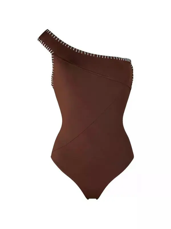 KIÓHNE Terra One-shoulder Swimsuit - Brown
