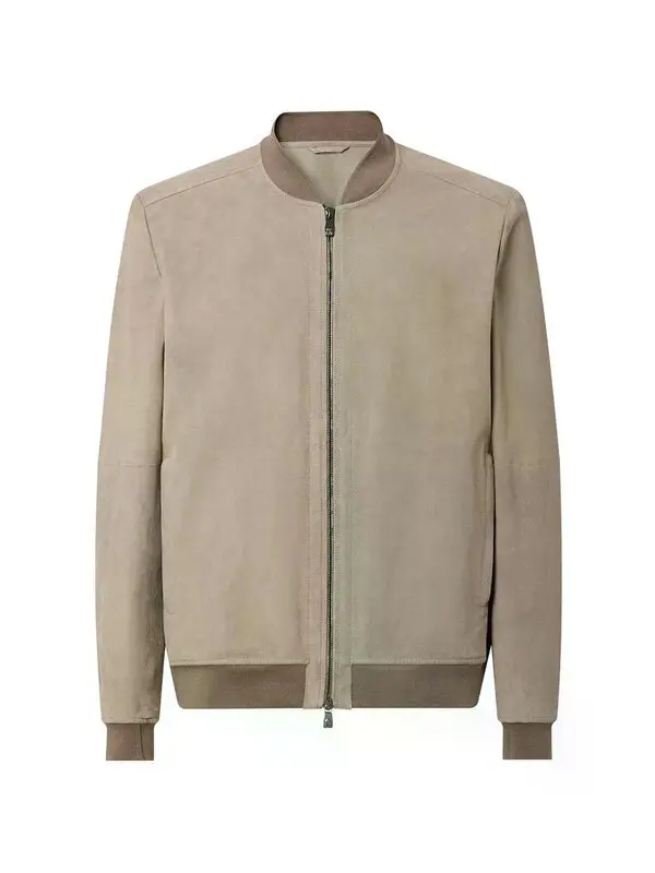 Corneliani Suede Zip-up Bomber Jacket