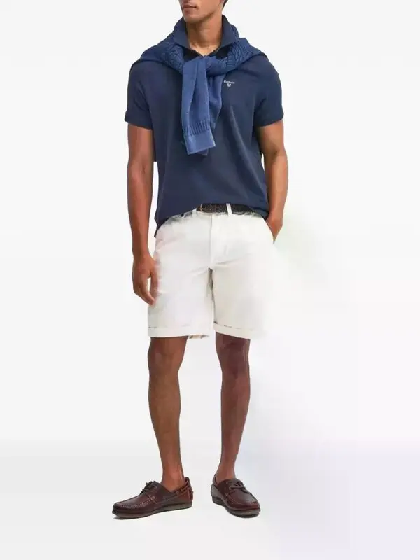 Barbour Logo-embroidered Lightweight Polo Shirt - Blue
