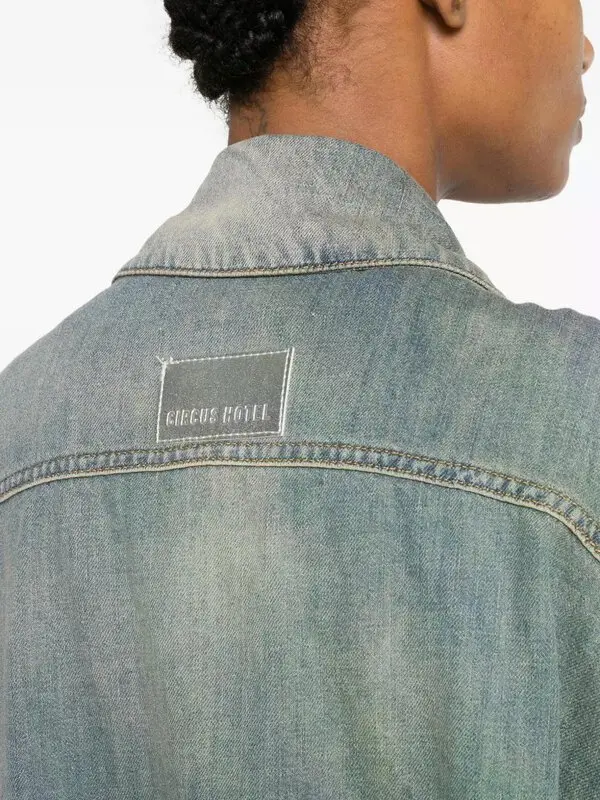 CIRCUS HOTEL Faded Effect Denim Jacket