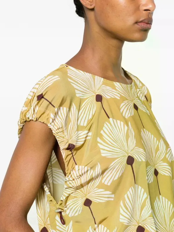 CLIPS Floral Print Ruched Top