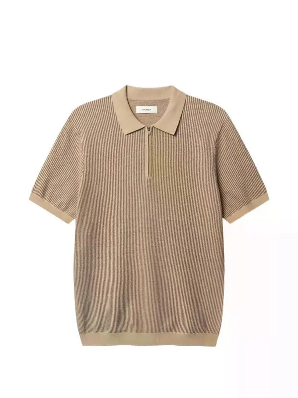 GABBA Oswald Retro Half-zip Polo Shirt - Neutrals