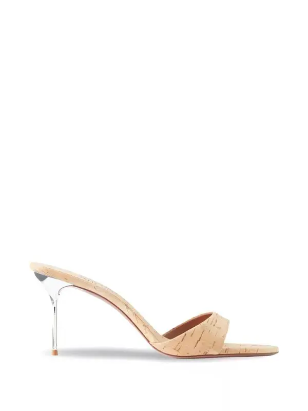 Paris Texas Lidia Cork-effect Stiletto Sandals - Neutrals