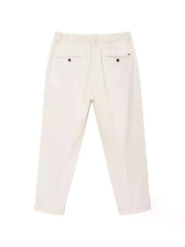 MASON'S Elasticated Waistband Trousers With Turn-up Cuffs