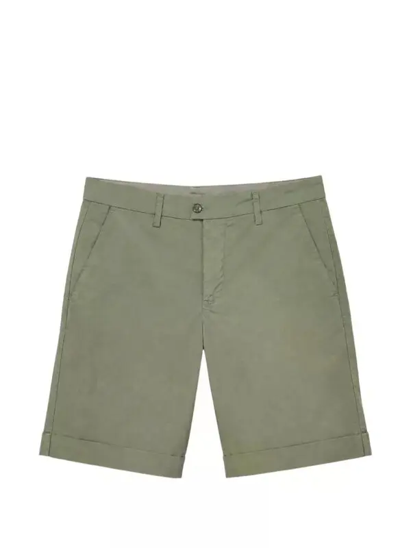 MASON'S Embroidered Turn-up Shorts - Green