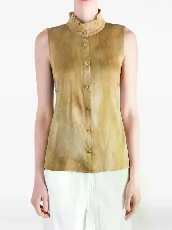 UMA WANG Tina Ruffled-collar Top