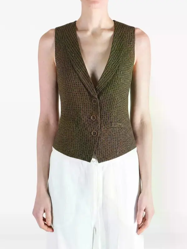 UMA WANG Geometric Pattern Waistcoat