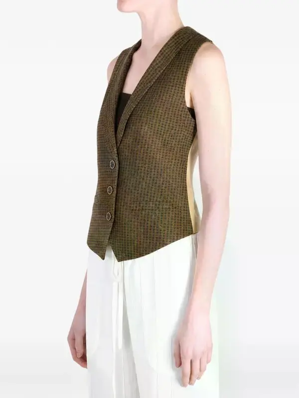 UMA WANG Geometric Pattern Waistcoat