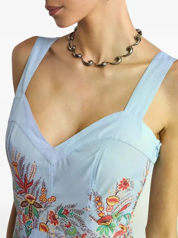 Etro Paisley-print V-neck Midi Dress