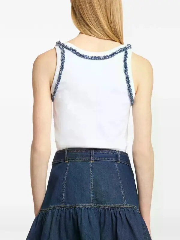 Cinq À Sept Fringe Trim Tank Top