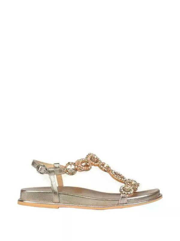 ALMA EN PENA Crystal-embellished Slingback Sandals - Gold