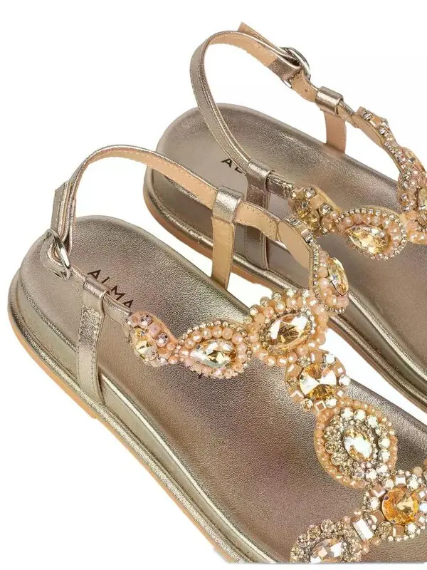 ALMA EN PENA Crystal-embellished Slingback Sandals