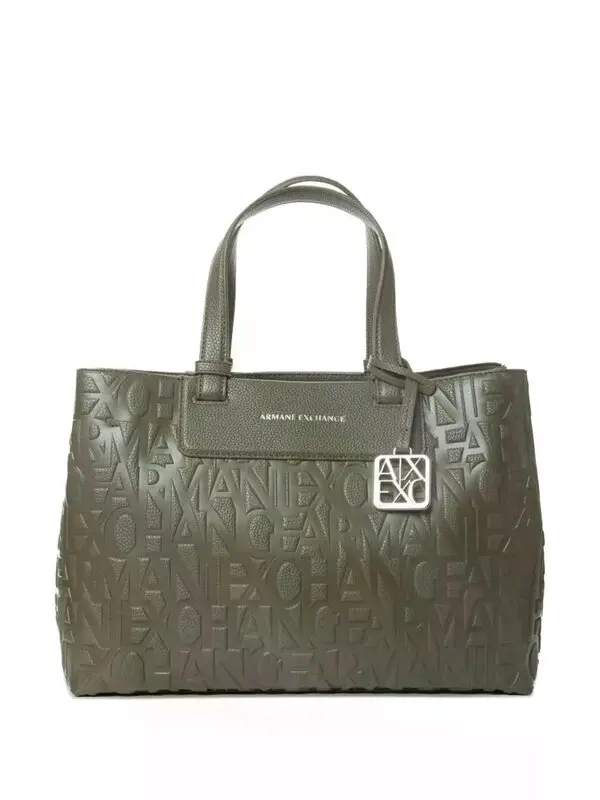 Armani Exchange Logo-embossed Tote Bag - Green
