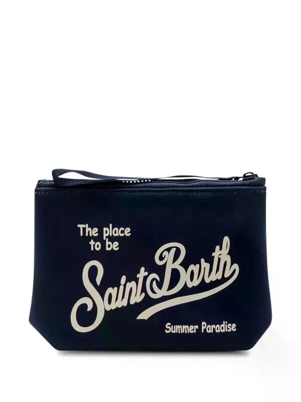 MC2 SAINT BARTH Aline Logo Zip Clutch Bag