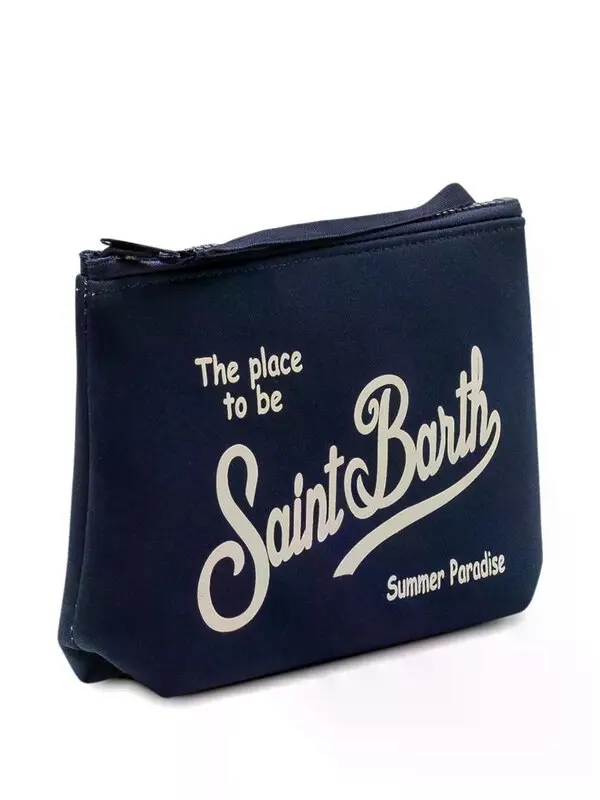 MC2 SAINT BARTH Aline Logo Zip Clutch Bag