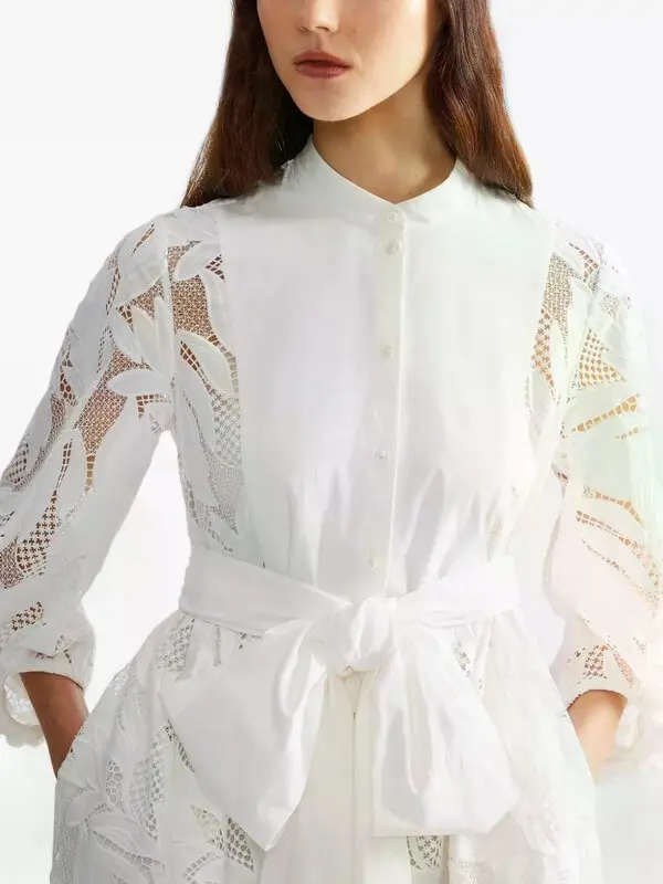 Erdem Floral Cutwork Midi Dress