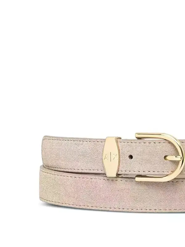 Armani Exchange Logo Detail Leather Belt