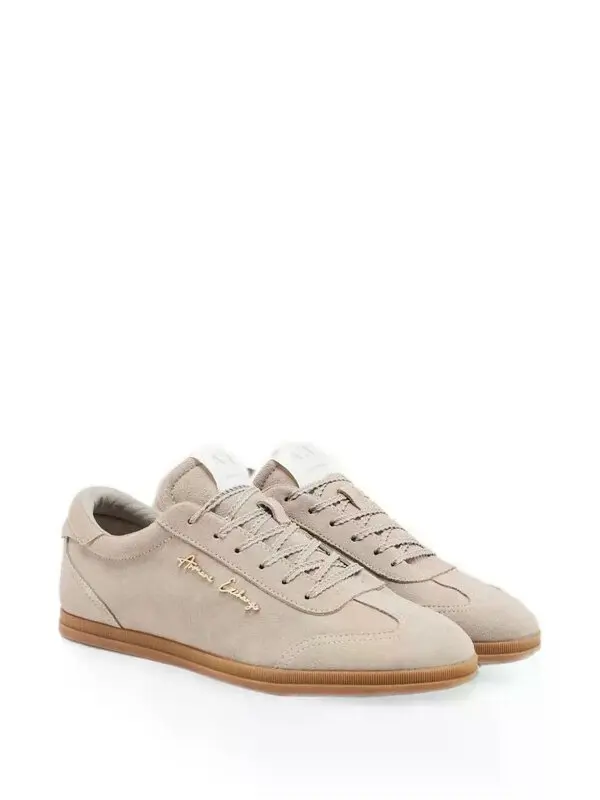 Armani Exchange Suede Logo Plaque Sneakers