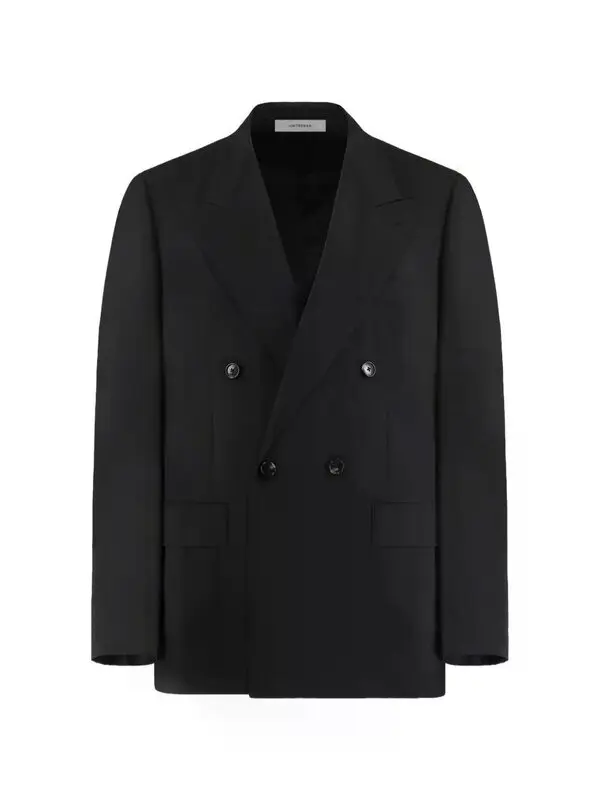 UMIT BENAN Richard Double-breasted Blazer - Black