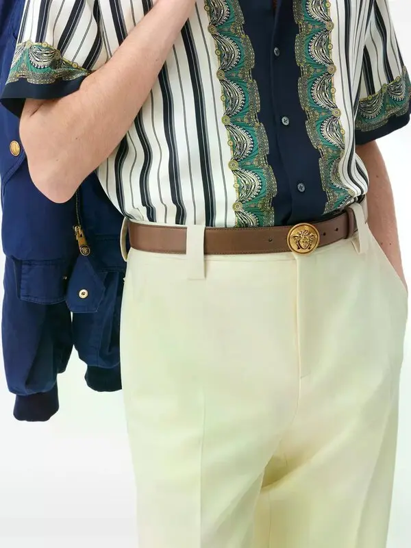 Versace Printed Crêpe De Chine Silk Shirt