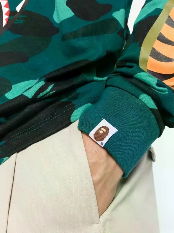 A BATHING APE Camouflage Print Crewneck Sweatshirt