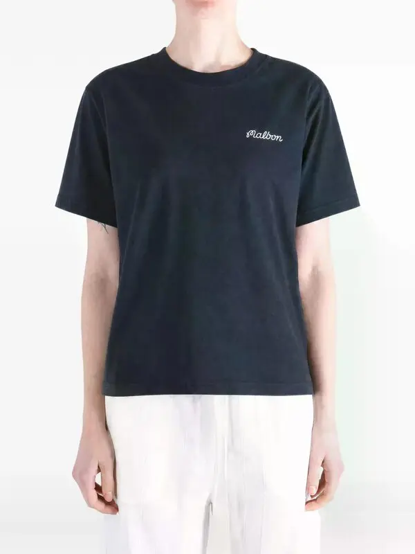 MALBON Logo-lettering Graphic-print T-shirt