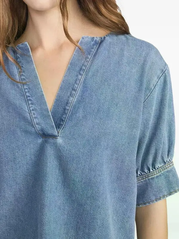 FRAME V-neck Popover Top