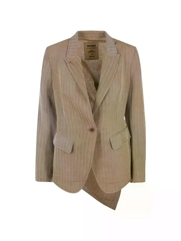 UMA WANG Asymmetric Herringbone Blazer