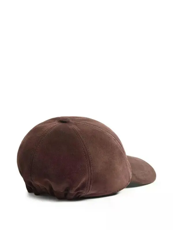 Valentino Garavani Suede Vlogo Signature Baseball Cap - Brown