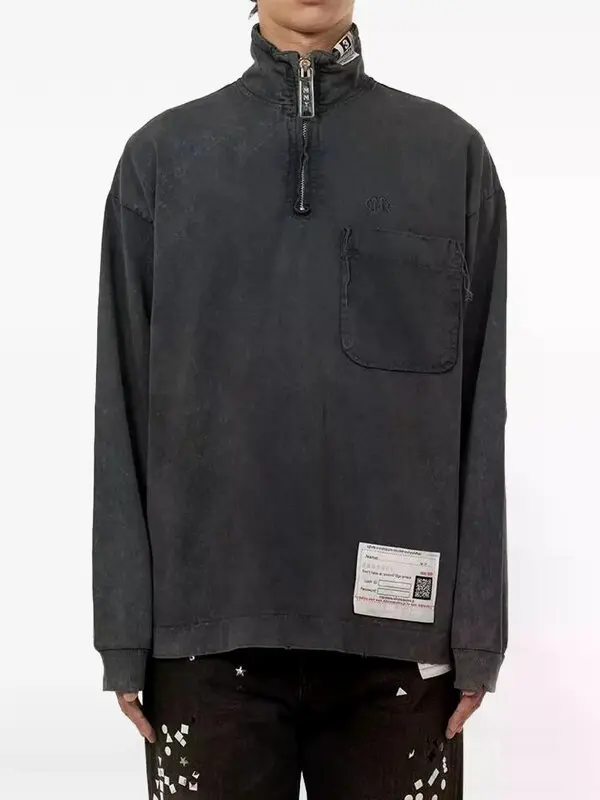 Mihara Yasuhiro Half-zip Long-sleeve T-shirt