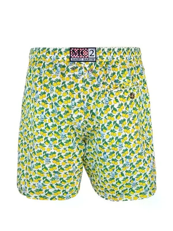MC2 SAINT BARTH Lemon Print Swim Shorts - White
