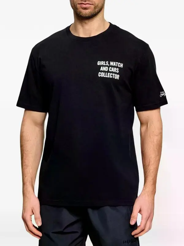 MC2 SAINT BARTH Slogan-print T-shirt - Black