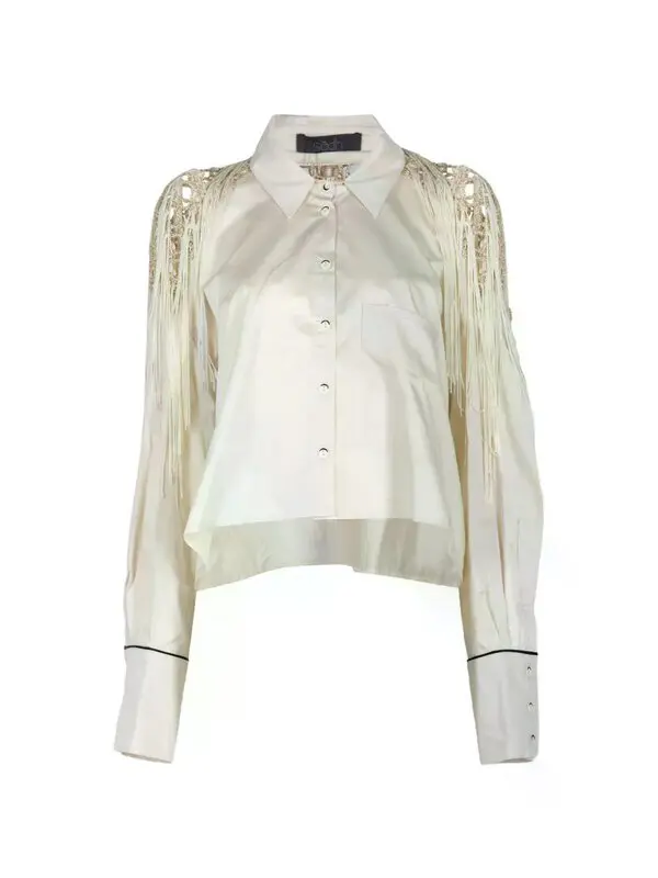 SADH Cream Fringe Detail Shirt